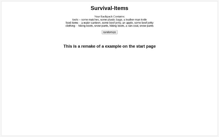 Survival-Items ― Perchance Generator