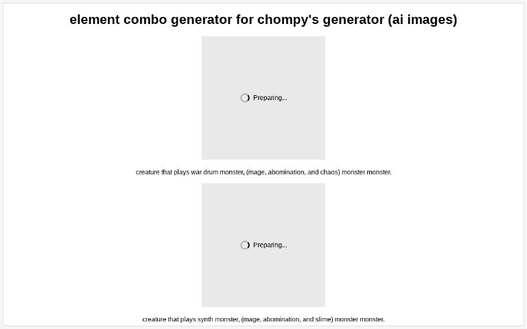 element combo generator for chompy's generator (ai images)