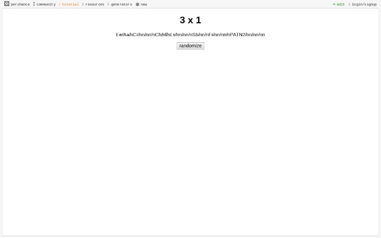 3 x 1 ― Perchance Generator