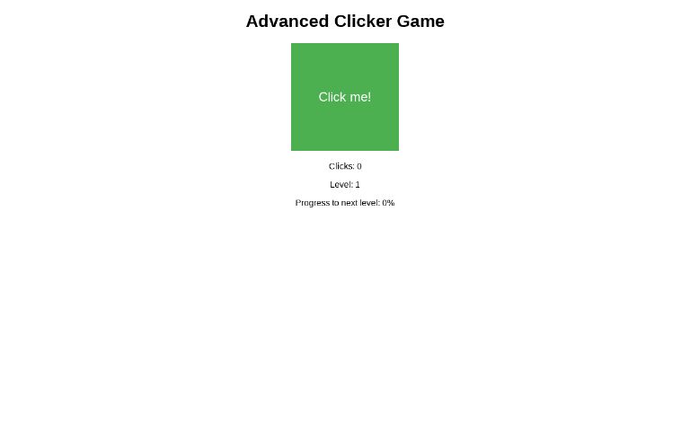 Advanced Clicker Game ― Perchance Generator