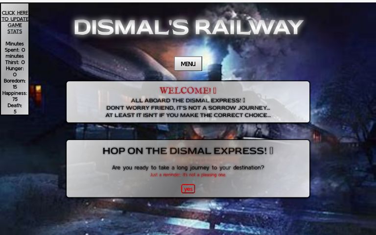 DISMAL'S RAILWAY ― Perchance Generator