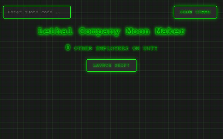 Lethal Company Moon Maker ― Perchance Generator