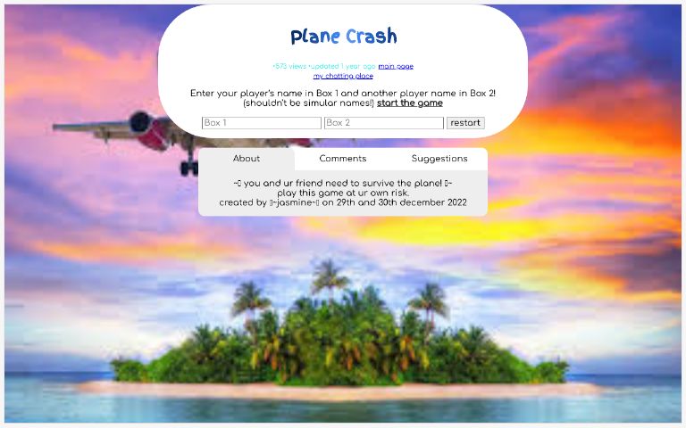 Plane Simulator ― Perchance Generator