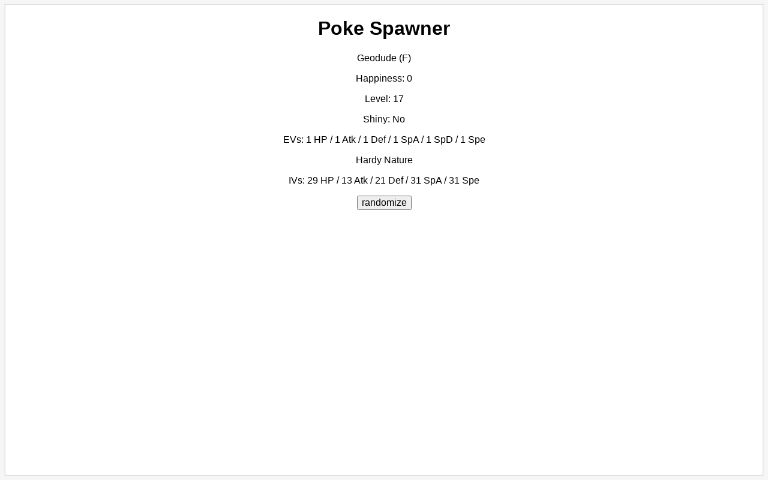 Poke Spawner ― Perchance Generator