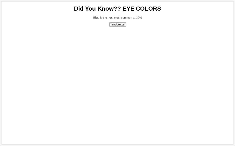 Did You Know?? EYE COLORS ― Perchance Generator