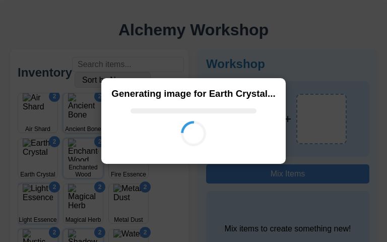 Alchemy Workshop ― Perchance Generator