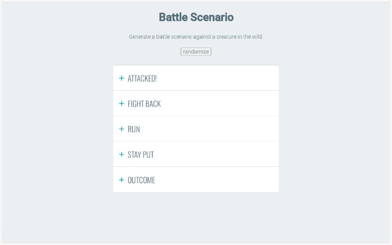 Battle Scenario ― Perchance Generator
