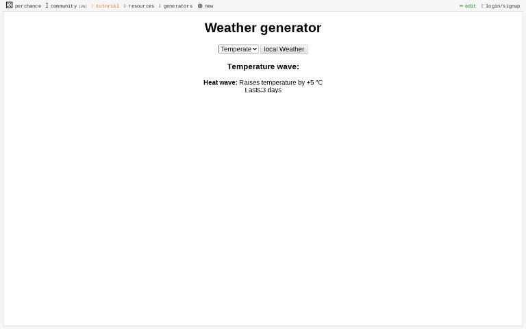 Weather generator