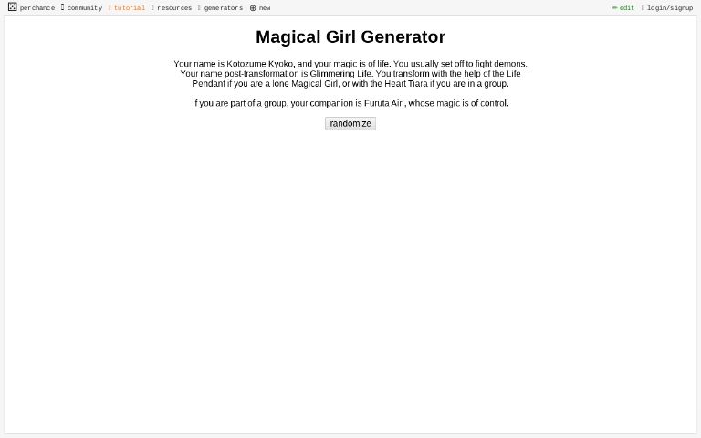Magical Girl Generator