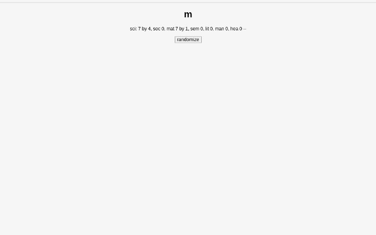 m ― Perchance Generator