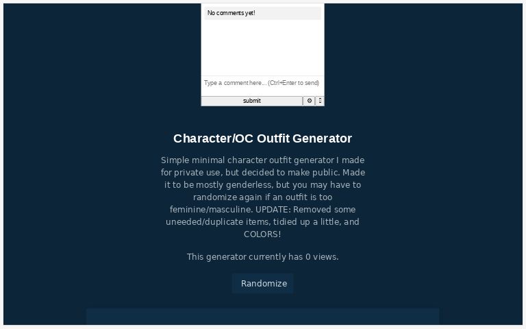 Character/OC Outfit Generator