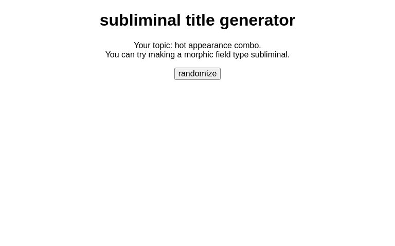 subliminal title generator