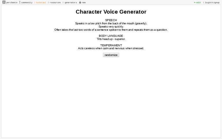 Character Voice Generator