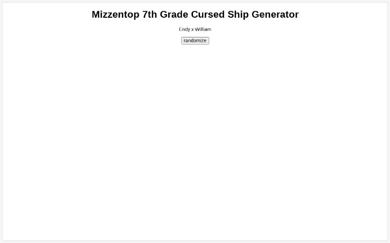 Mizzentop 7th Grade Cursed Ship Generator