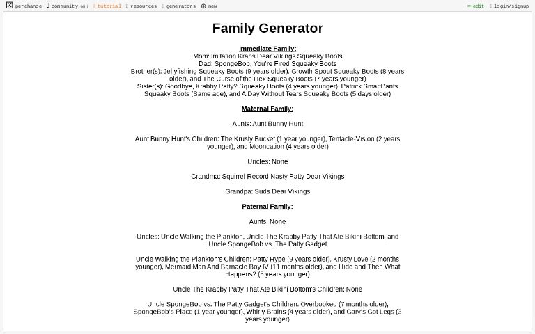 Family Generator