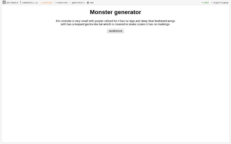 Monster generator
