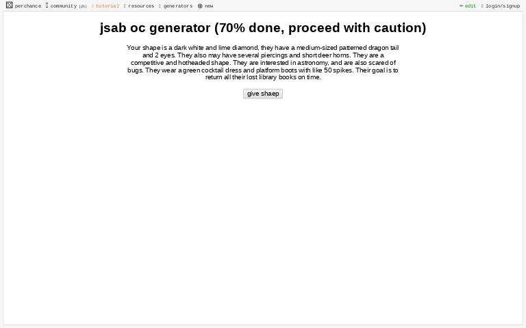 jsab oc generator (70% done, proceed with caution)