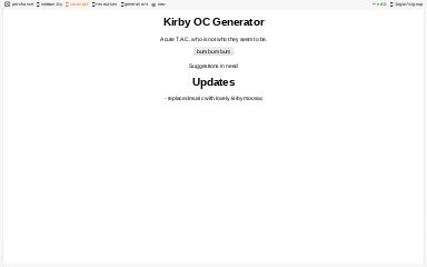Kirby OC Generator