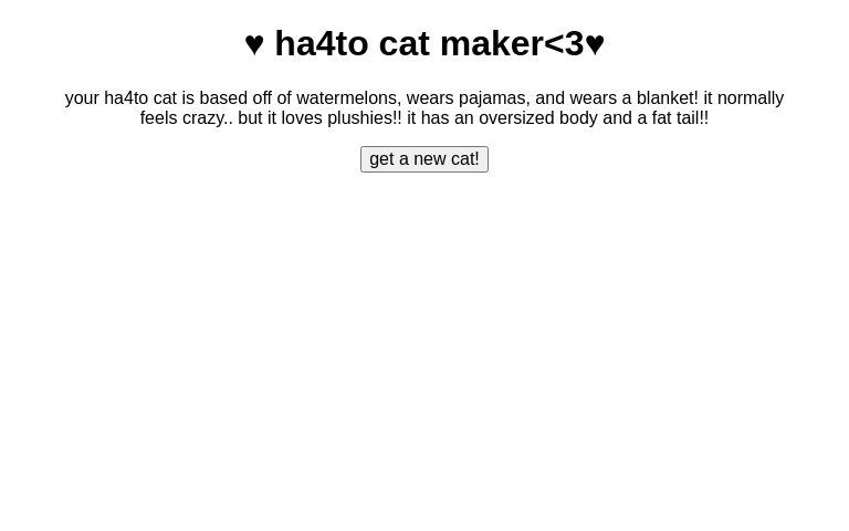 ♥ ha4to cat maker