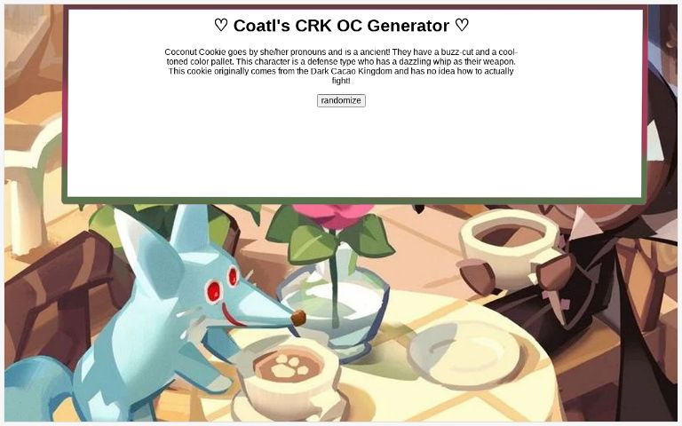 Coatl's CRK OC Generator ♡