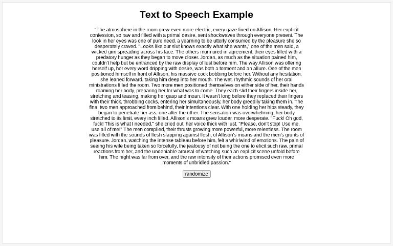 Text to Speech Example ― Perchance Generator