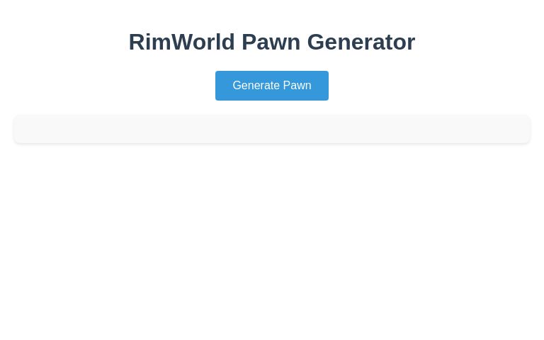 RimWorld Pawn Generator