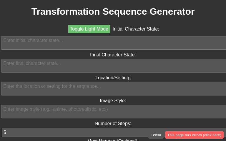 Transformation Sequence Generator