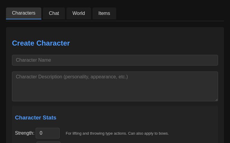 Create Character ― Perchance Generator
