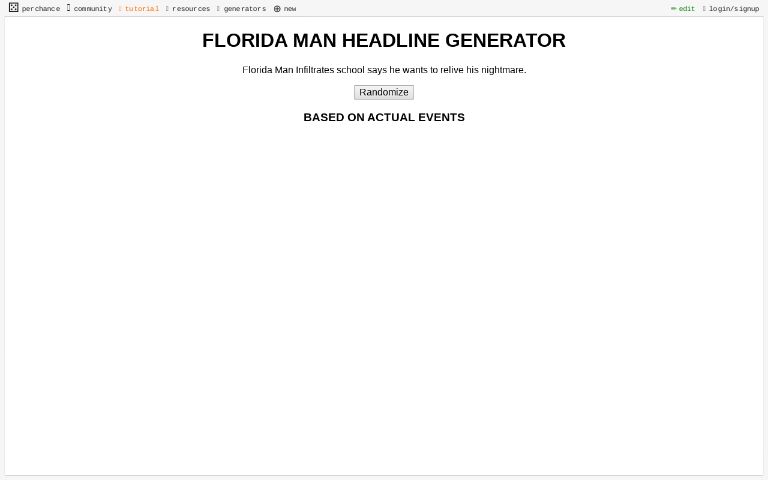 FLORIDA MAN HEADLINE GENERATOR