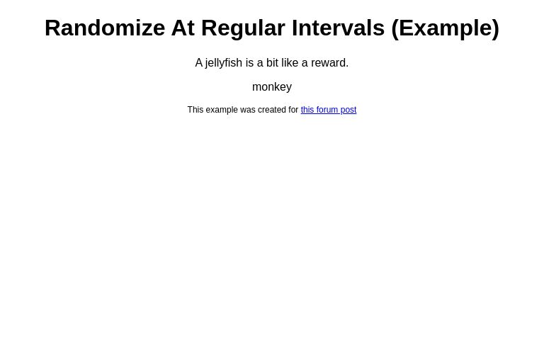 Randomize At Regular Intervals (Example) ― Perchance Generator