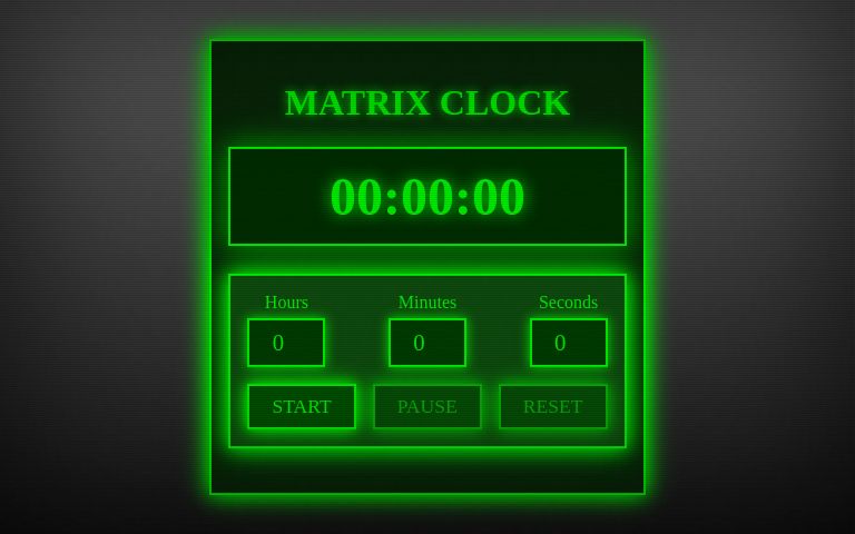 MATRIX CLOCK ― Perchance Generator