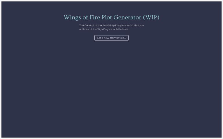 Wings of fire RP Plots ― Perchance Generator