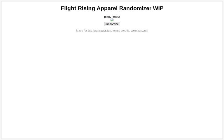 Flight Rising Dressup Challenge ― Perchance Generator