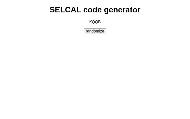 SELCAL code generator
