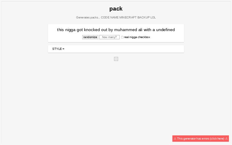 pack ― Perchance Generator