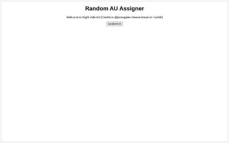 Random AU Assigner ― Perchance Generator