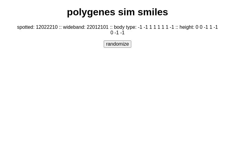 polygenes sim smiles ― Perchance Generator