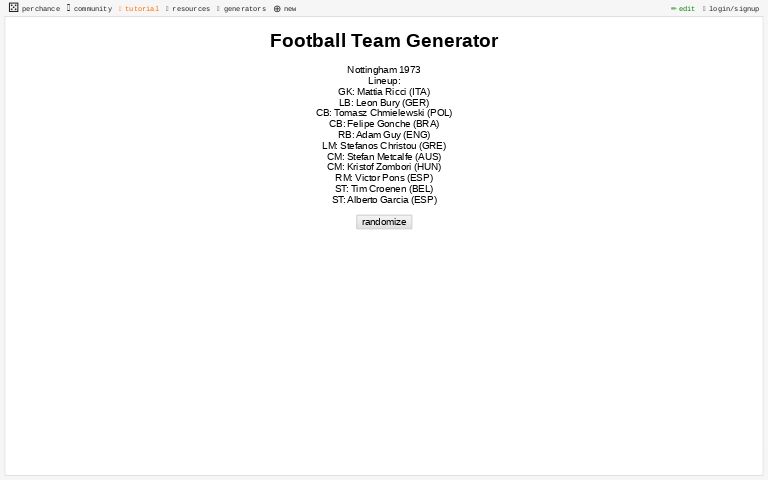 Football Team Generator