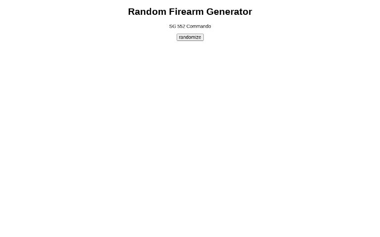 Random Firearm Generator