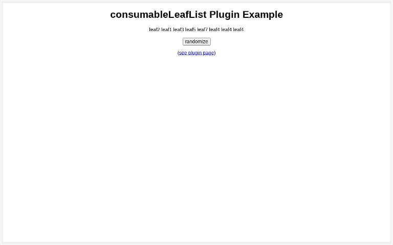 consumableLeafList Plugin Example