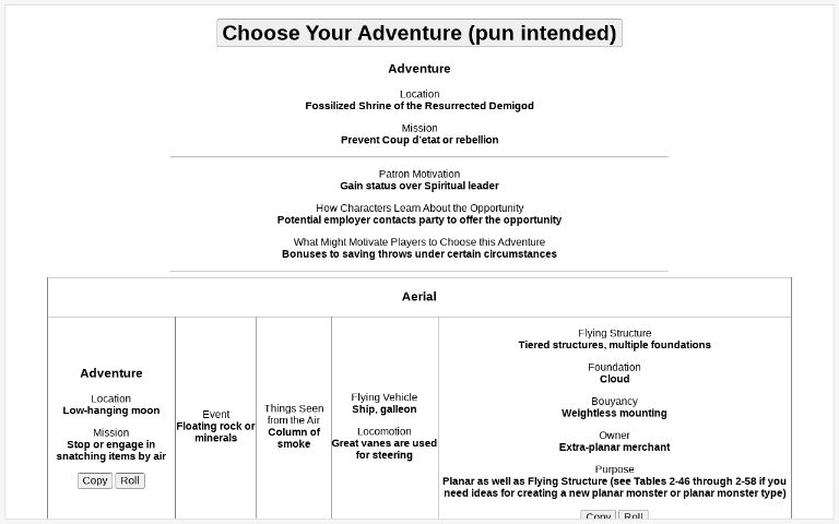 Choose Your Adventure (pun intended) ― Perchance Generator