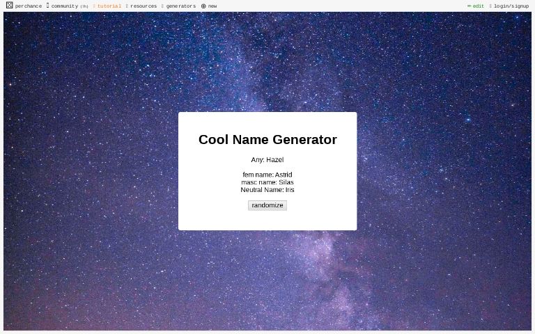 Cool Name Generator