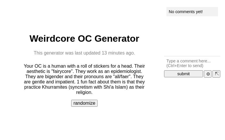 Weirdcore OC Generator