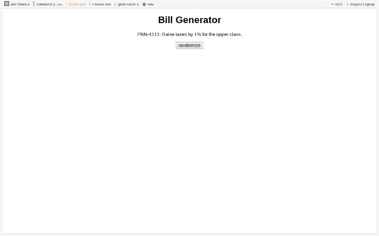 Bill Generator ― Perchance