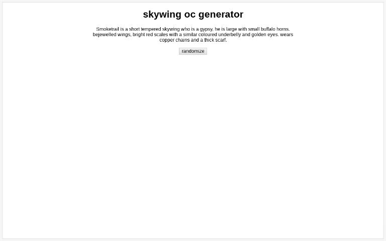 skywing oc generator