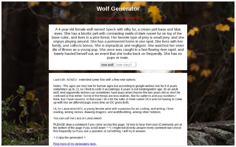Wolf Generator