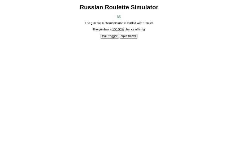 Russian Roulette Simulator ― Perchance Generator