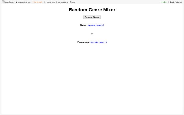 Random Genre Mixer ― Perchance Generator