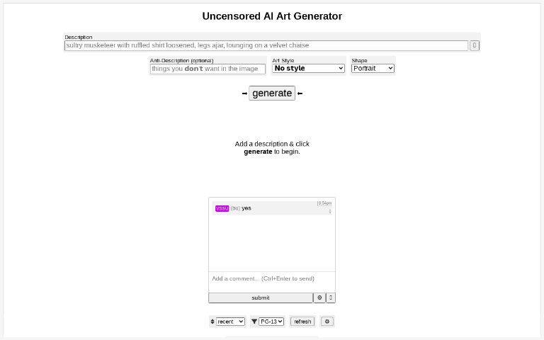 Uncensored AI Art Generator