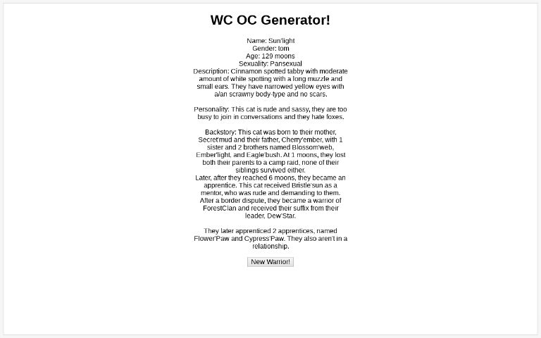 WC OC Generator!